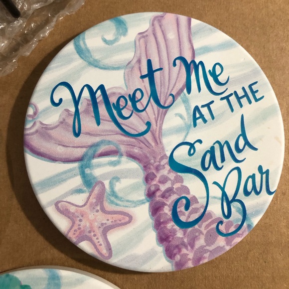 Mermaids | Accents | Set Of 4 Mermaid Coasters | Poshmark
